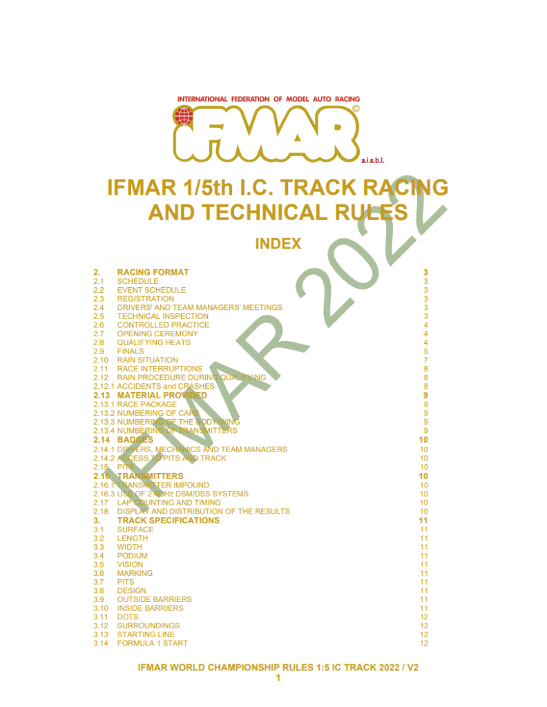 IFMA GT RULES – NSWRCRCC
